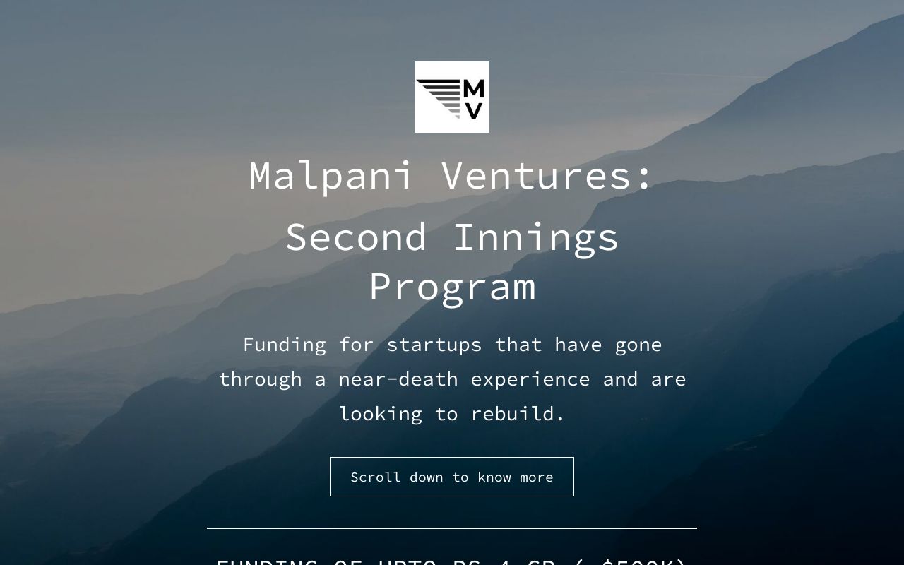Malpani Ventures: Second Innings Program